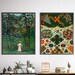 Orange&green Gallery Wall Set of 10 Prints,eclectic Maximalist Wall Art ...