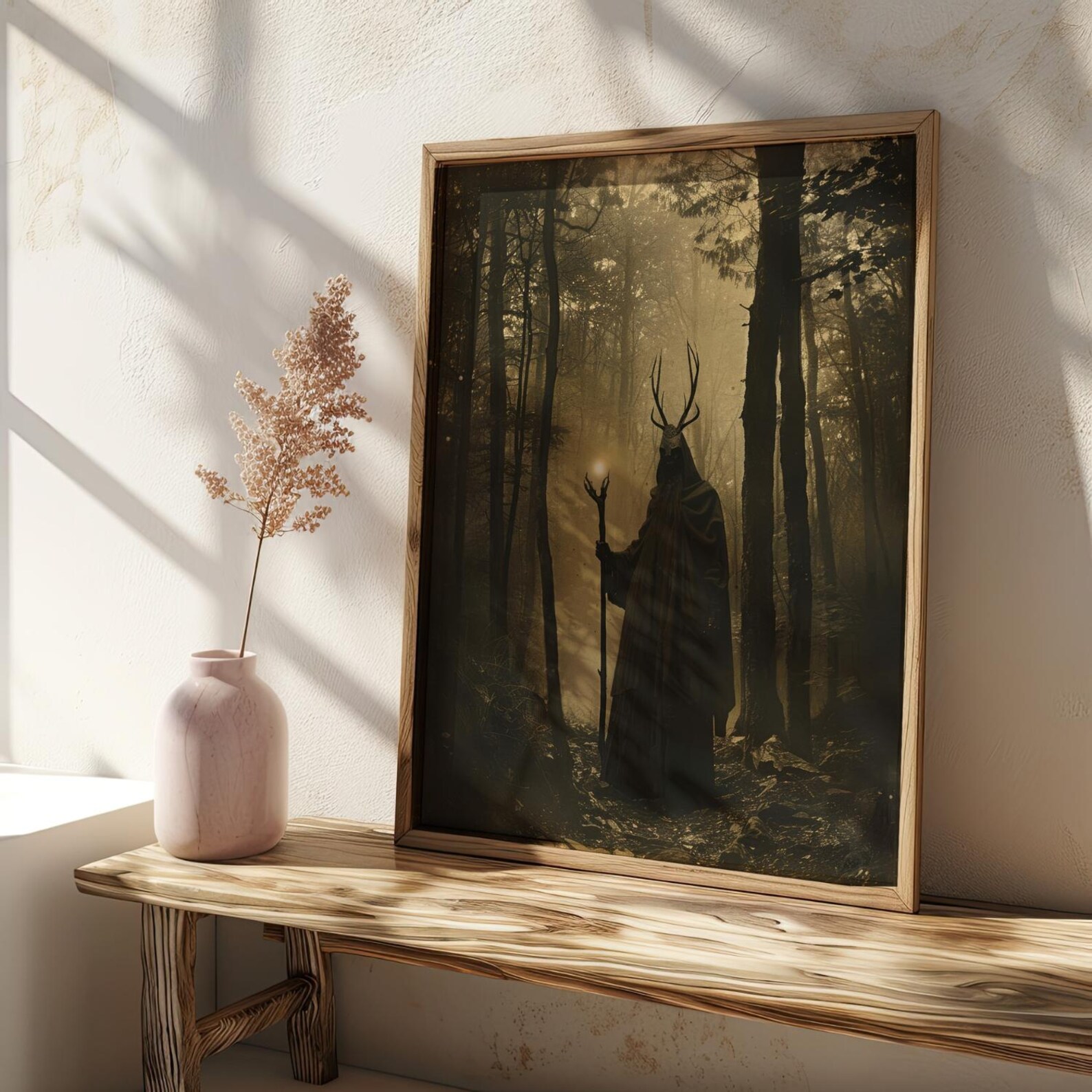 Victorian Druid Witch in the Woods Dark Gloomy Art Print DIGITAL ...