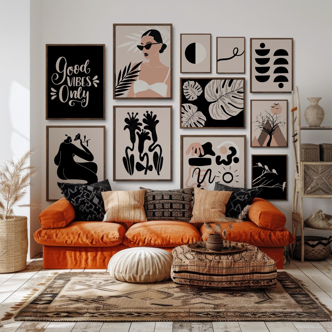 BOHO Chic Neutral Gallery Wall Set of 11 Prints DIGITAL, Minimalist ...
