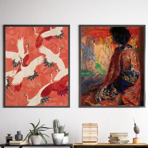 Burnt Orange Art Gallery Wall Set of 10 Prints Earth Tone Wall Art ...