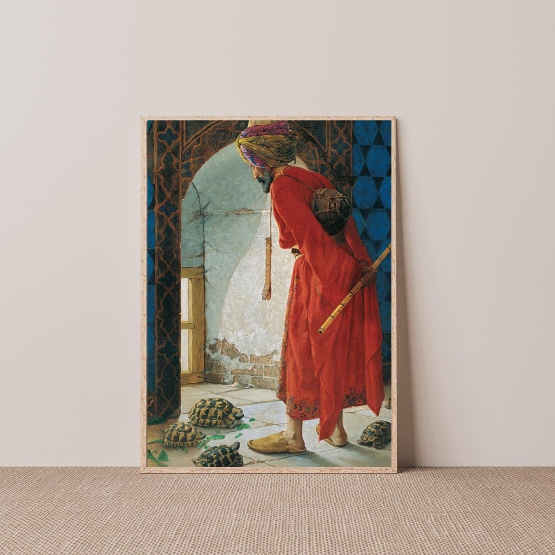 The Tortoise Trainer Osman Hamdi Bey Turkish Ottoman Wall - Etsy