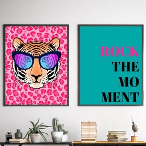 Retro Maximalist Wall Art Set of 6, Colorful Posters, Vibrant Gallery ...
