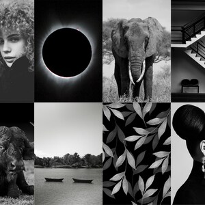 Black&white Photo Wall Collage Kit-digital Prints of 100 Pcs, Aesthetic ...