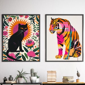 Maximalist Gallery Wall Set of 9 Exhibition Prints Funky Wall Art ...