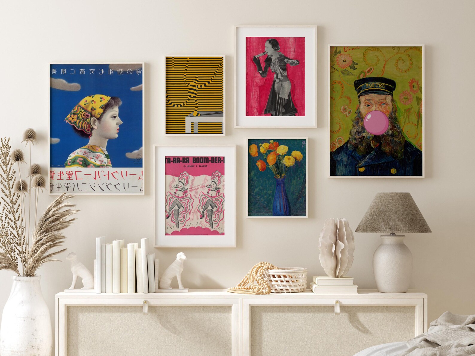Colorful Maximalist Wall Art Set of 10 Prints, Funky Gallery Wall ...