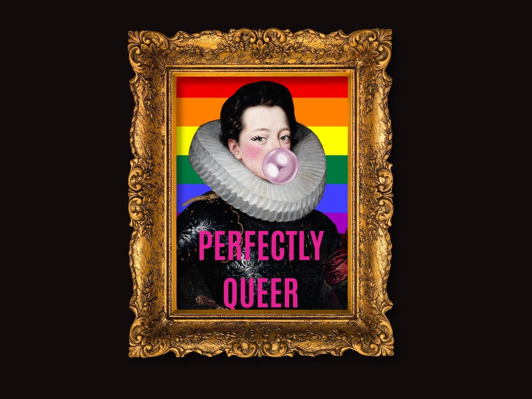 Perfectly Queer Wall Art Print Gay Pride Poster LGBTQ Art Print Rainbow ...