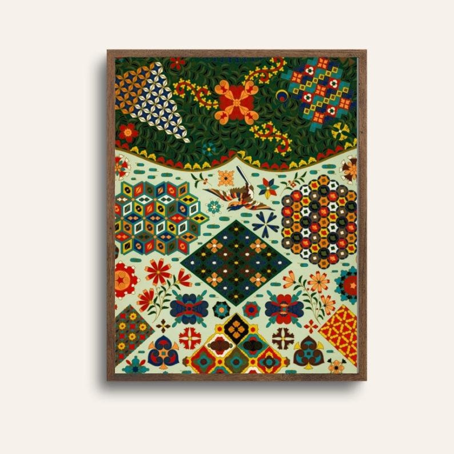 Orange&green Gallery Wall Set of 10 Prints,eclectic Maximalist Wall Art ...