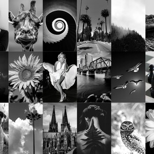 Black&white Photo Wall Collage Kit-digital Prints of 100 Pcs, Aesthetic ...