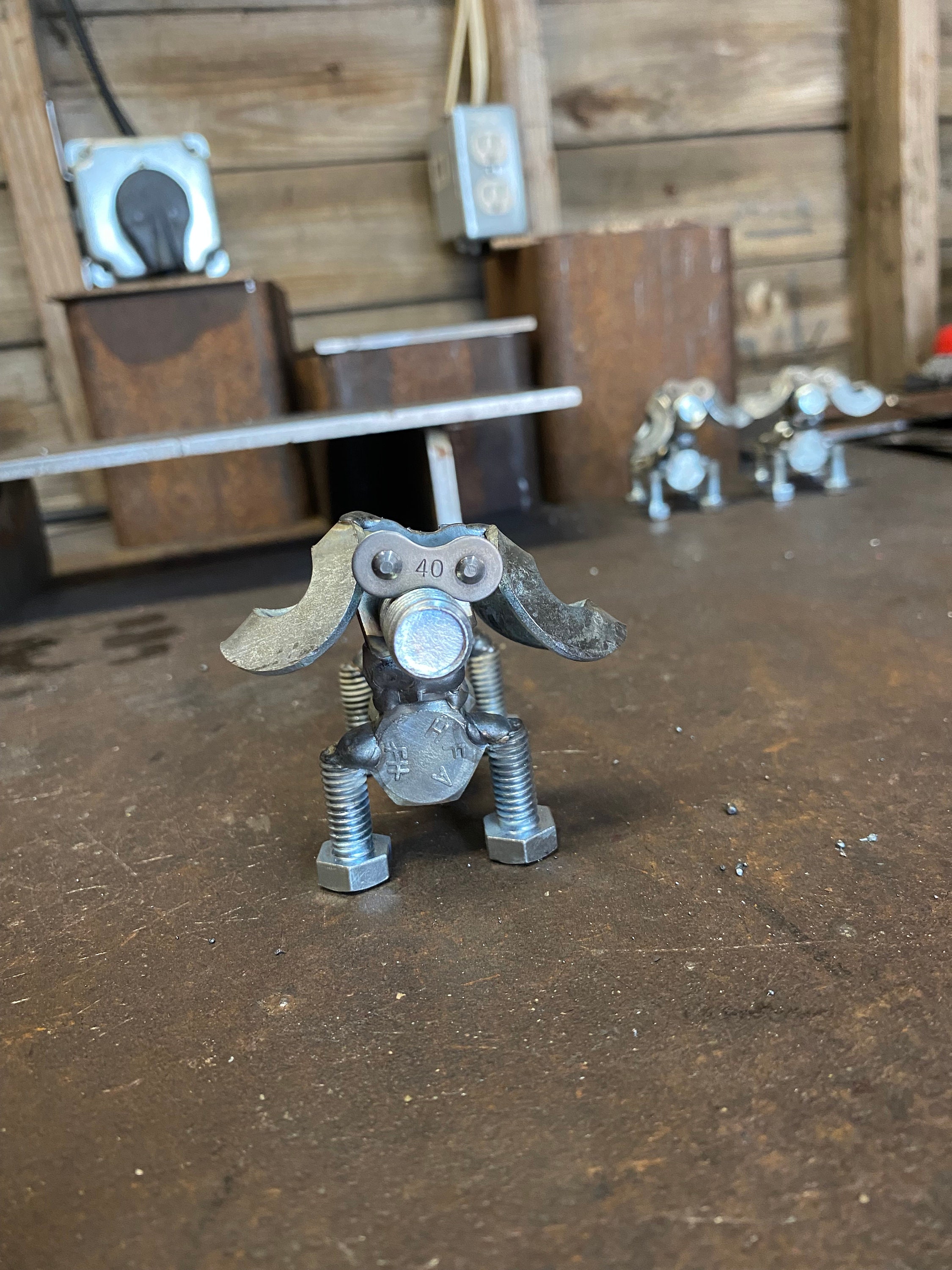 Dog Figurine Welded Nuts and Bolts Dog - Etsy