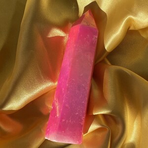 Pink Aura Chinese Larimar Tower | Aura Chinese Larimar Obelisk | Aura ...