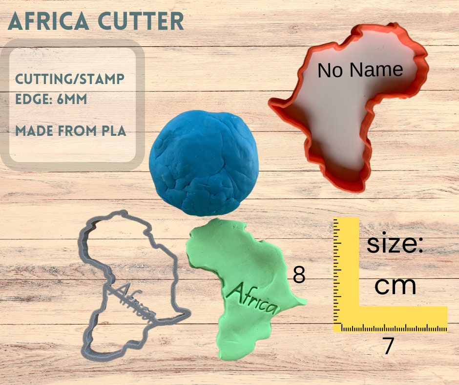 7 Continents One Planet Clay, Cookie, Play Dough Cutters, Earth, Africa ...