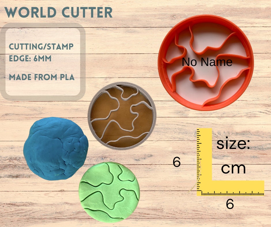7 Continents One Planet Clay, Cookie, Play Dough Cutters, Earth, Africa ...