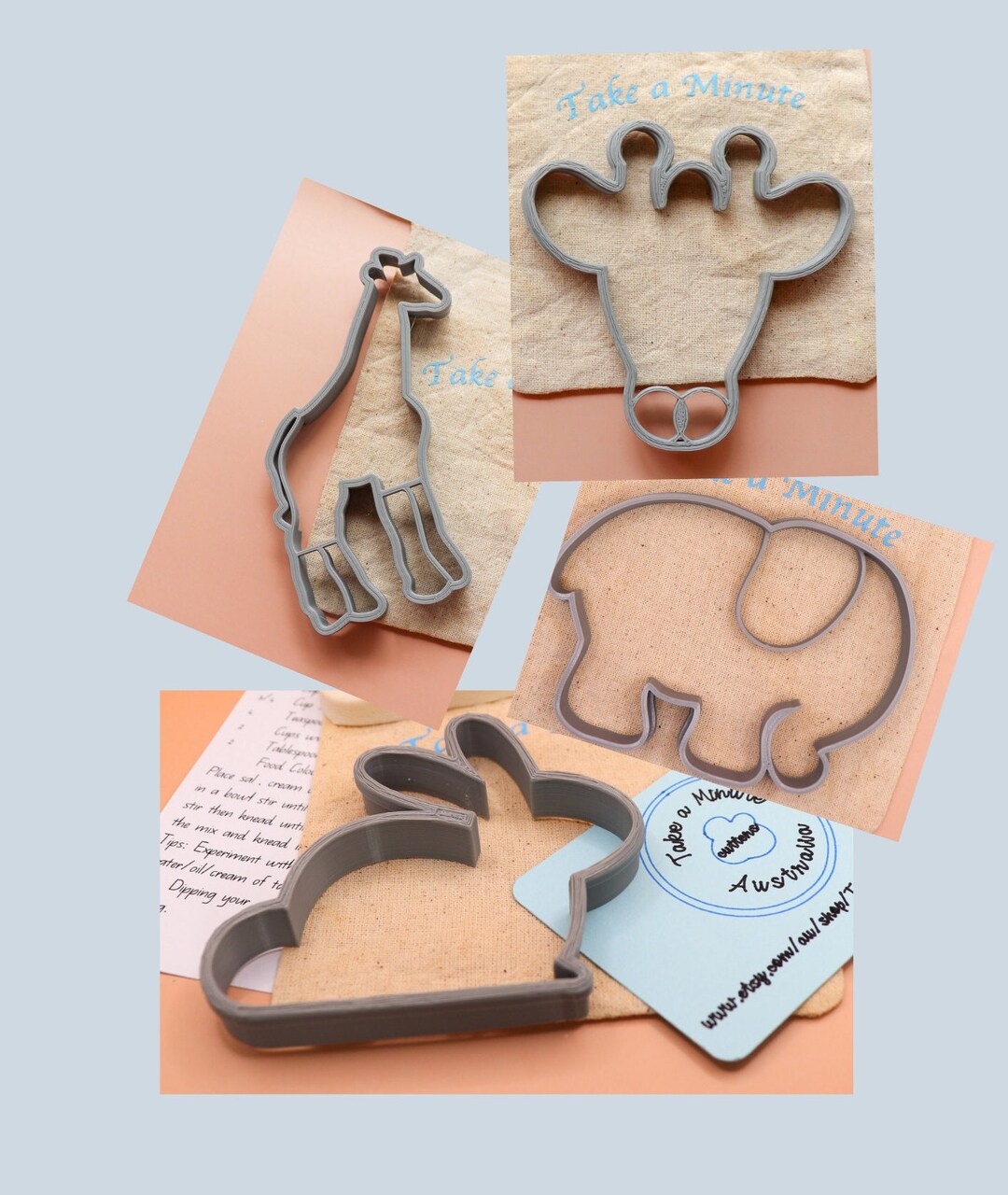 Animal Clay, Cookie and Play Dough Cutters, Giraffe Play Dough Cutter ...