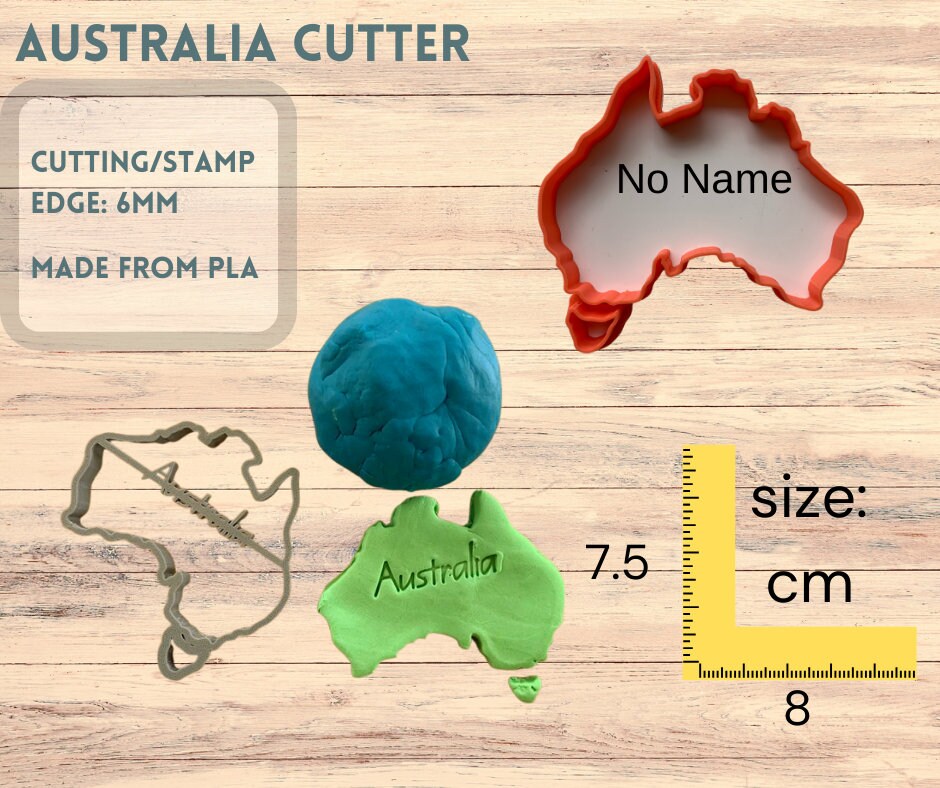 7 Continents One Planet Clay, Cookie, Play Dough Cutters, Earth, Africa ...