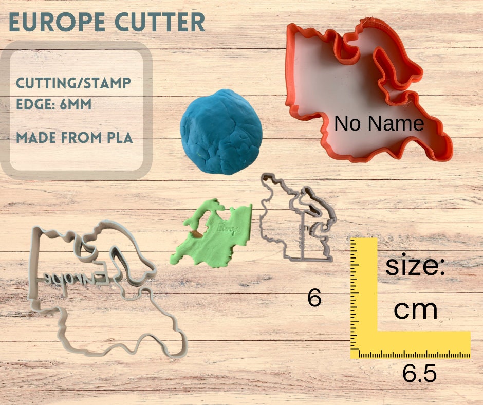 7 Continents One Planet Clay, Cookie, Play Dough Cutters, Earth, Africa ...