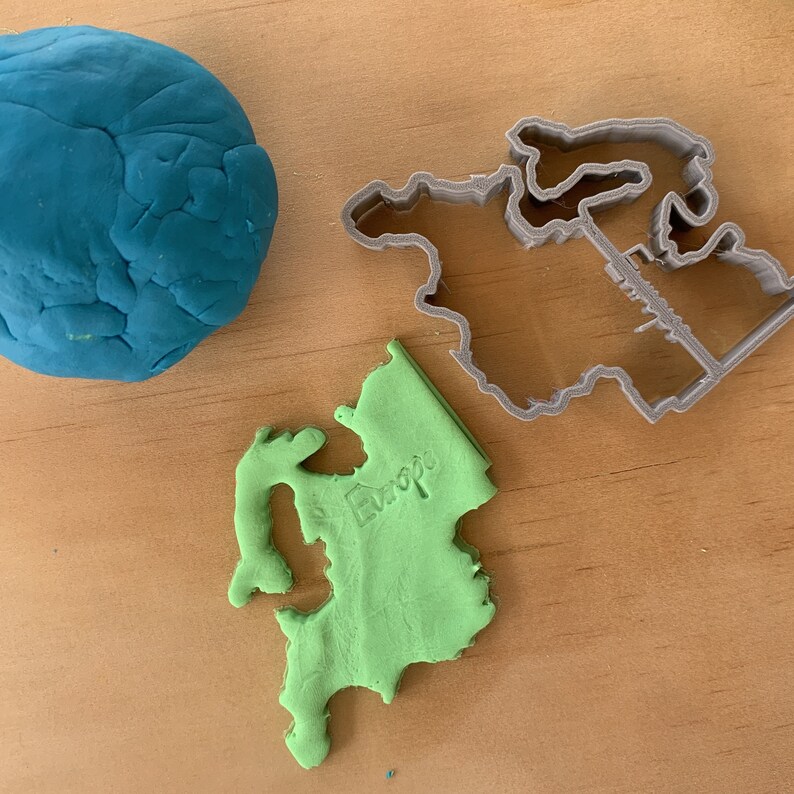 7 Continents One Planet Clay Cookie Play Dough Cutters - Etsy