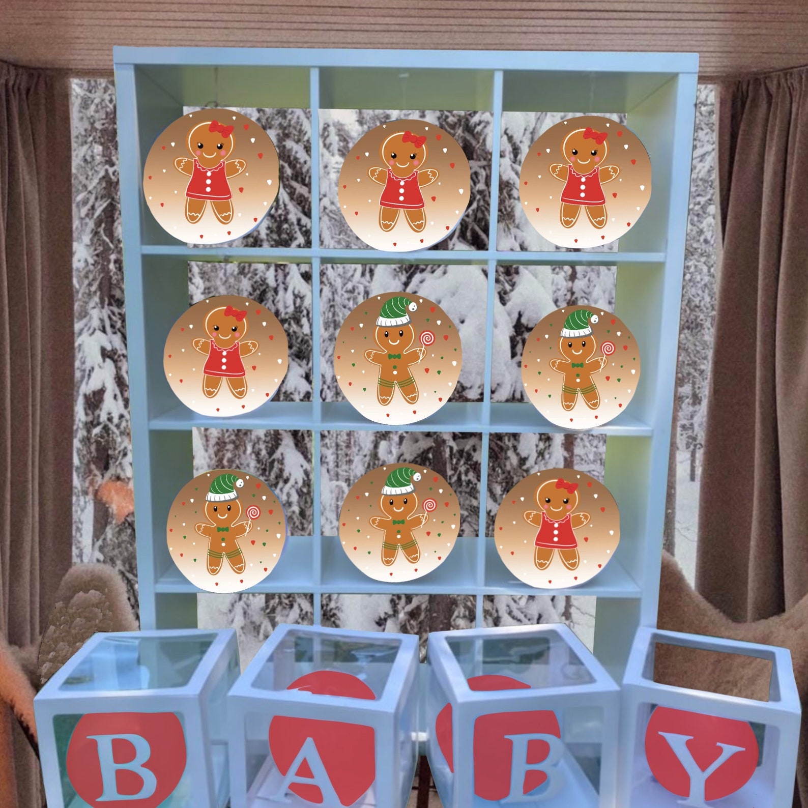 Printable tic tac toe Gender Reveal Christmas | Digital printable ...