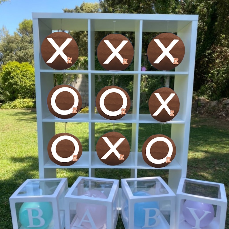 Printable Tic Tac Toe Gender Reveal | Printable | Baby Shower Game ...