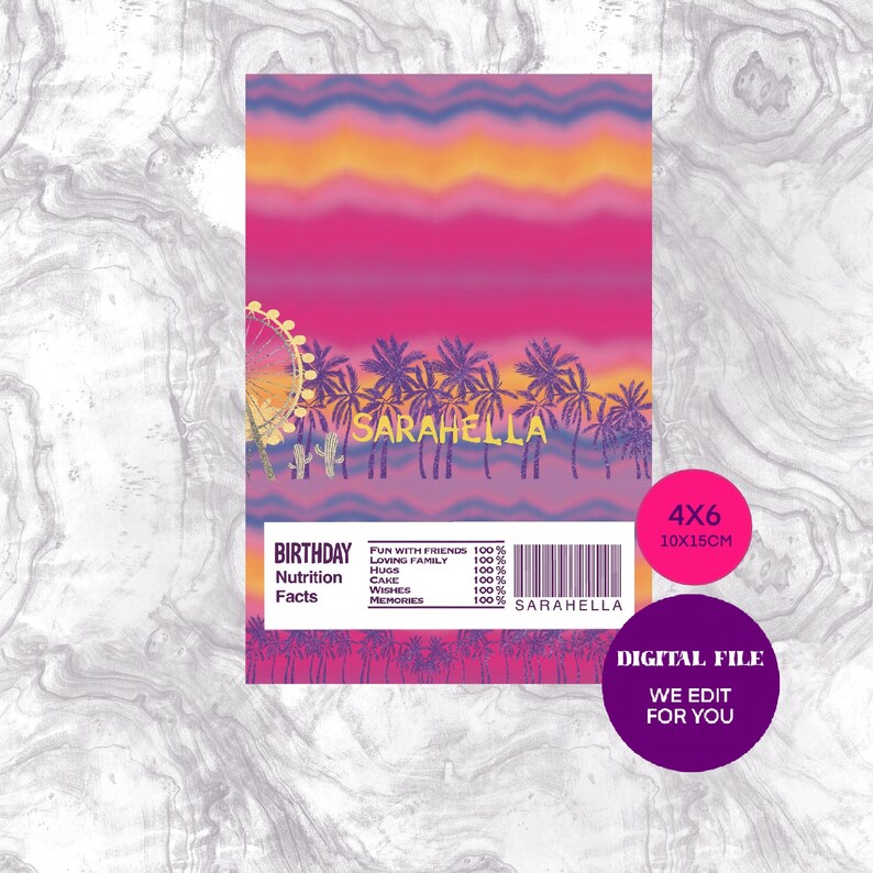 Printable Music Festival Chocolate Wrapper Digital Party - Etsy
