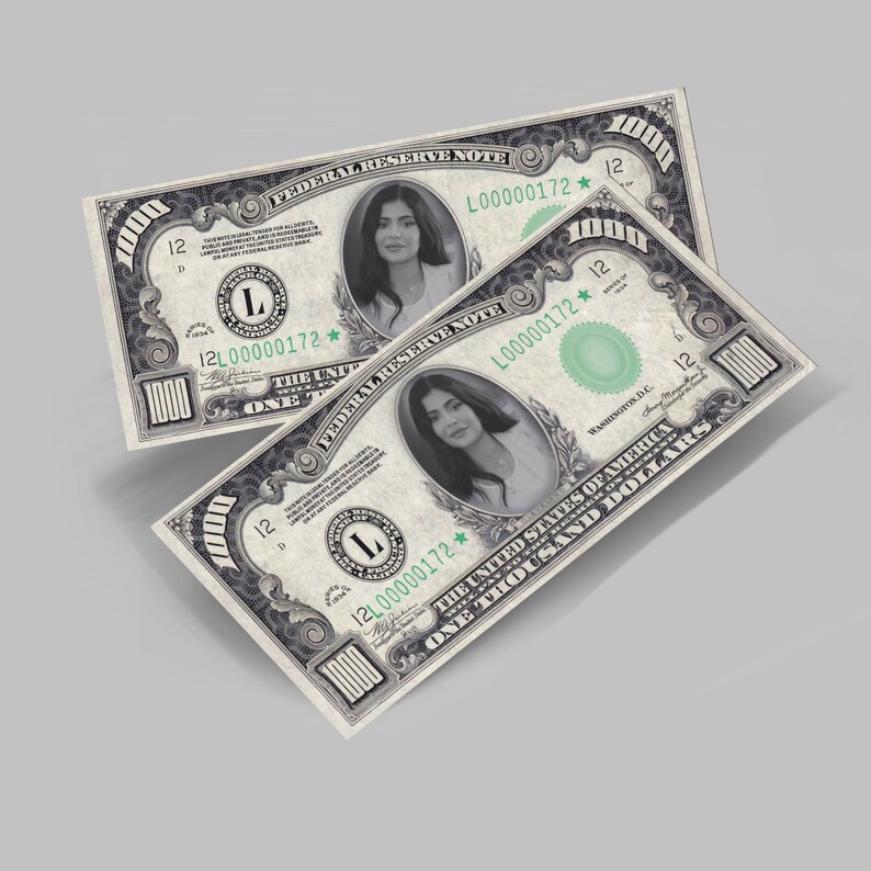 Custom Dollar Bill, Dollar Bill Art, Digital Art, Game Money, Birthday ...