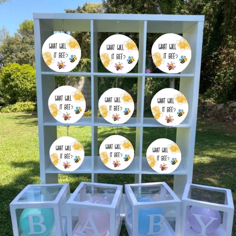 Printable Tic Tac Toe Bee Gender Reveal | Printable | Baby Shower Game ...