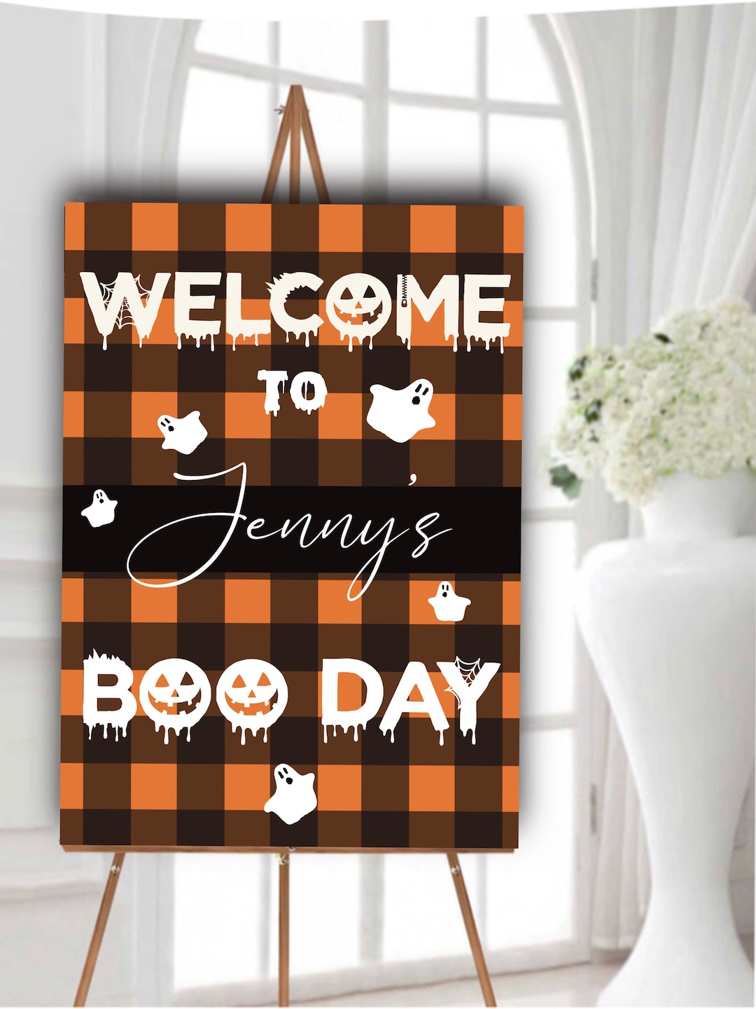 Halloween Welcome Sign Printable Halloween Party Sign Digital Printable ...