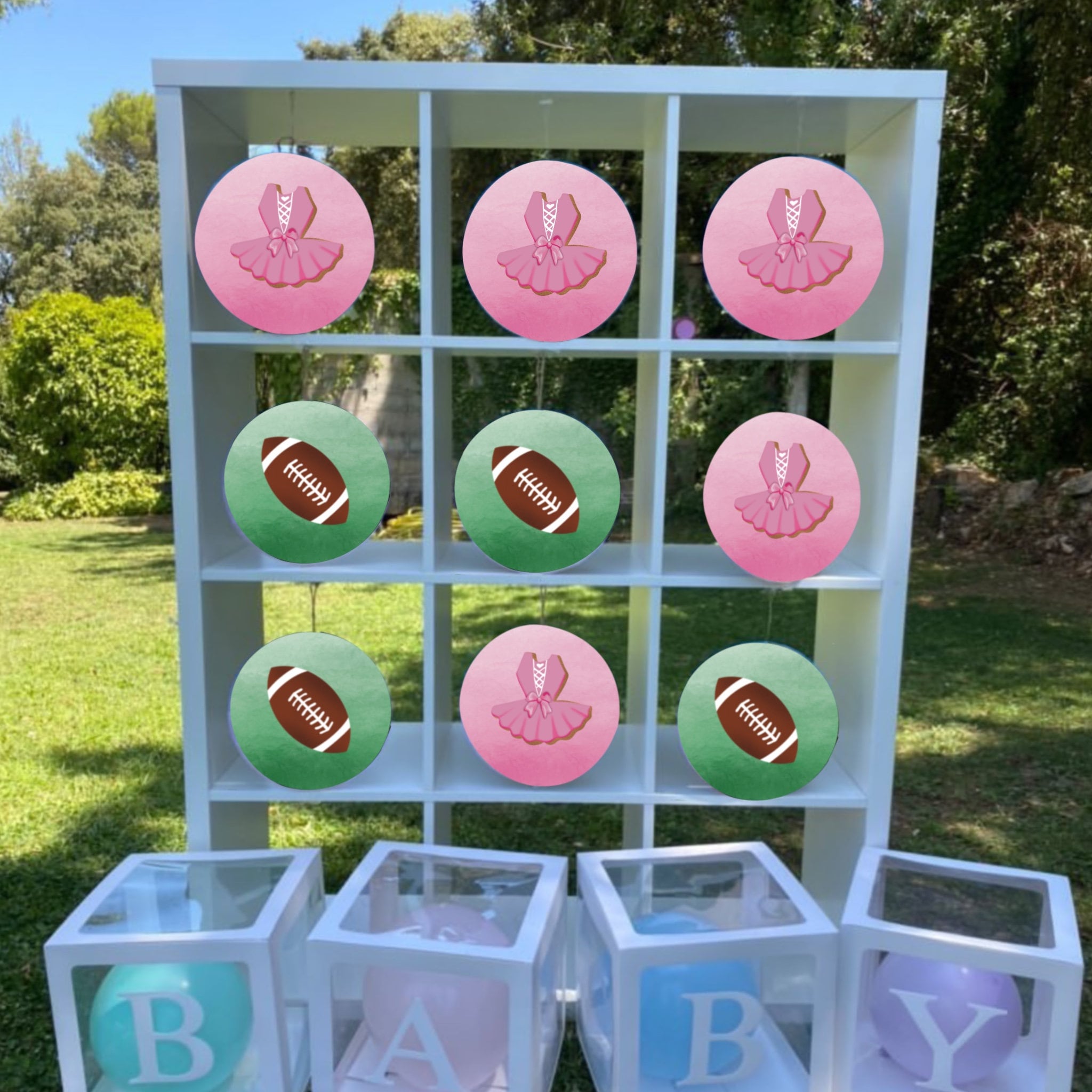Printable Tic Tac Toe Gender Reveal TOUCHDOWNS OR TUTUS| Printable ...