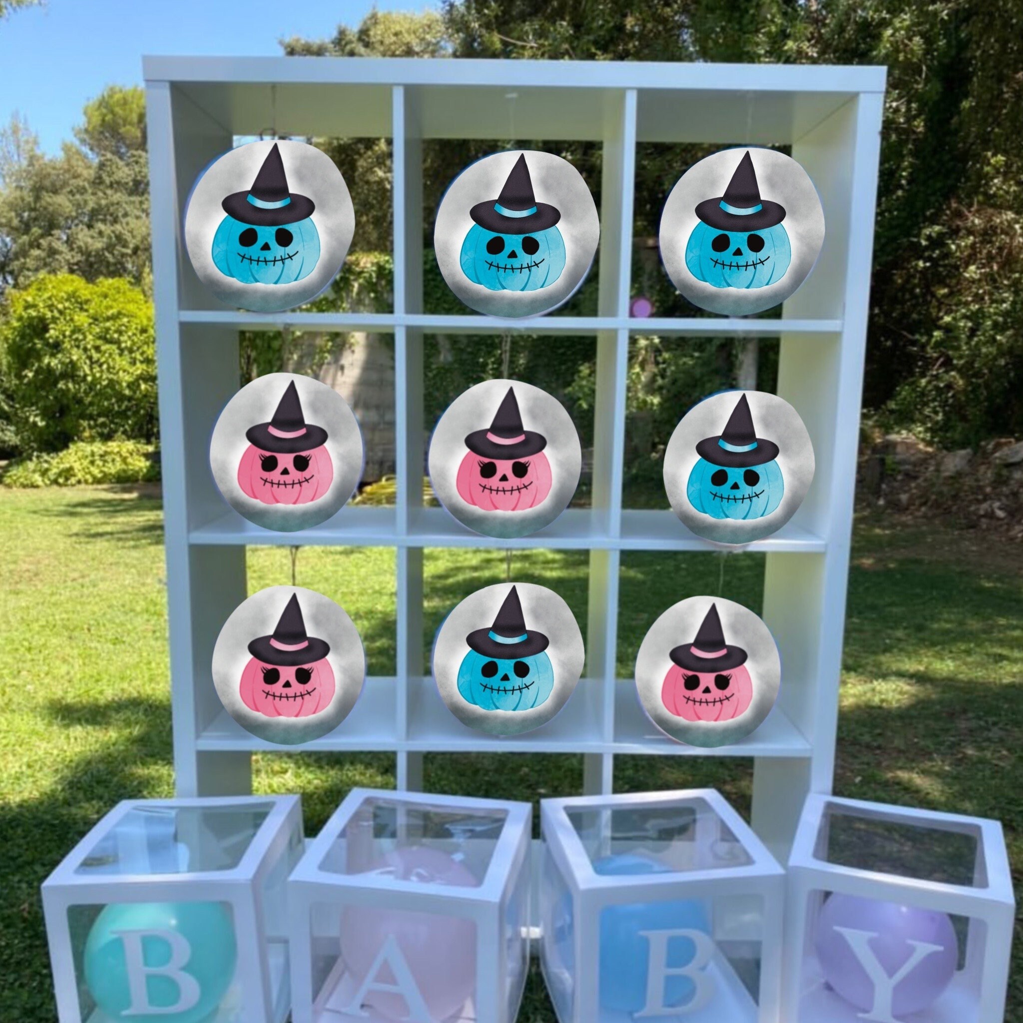 Printable Tic Tac Toe Gender Reveal Halloween | Printable | Baby Shower ...