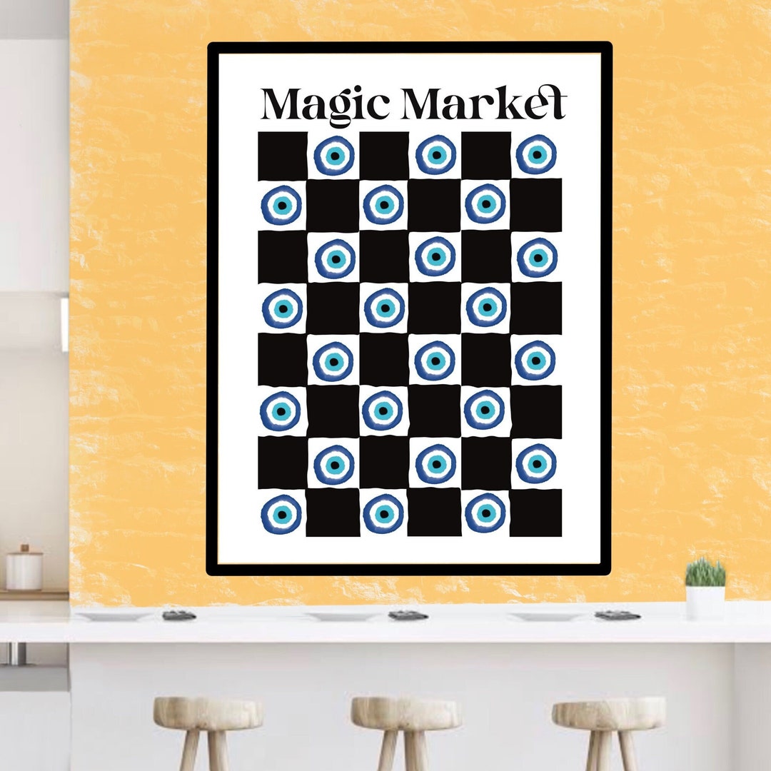 Evil Eye Digital Printable | Magic Market Printable | Blue Evil Eye ...
