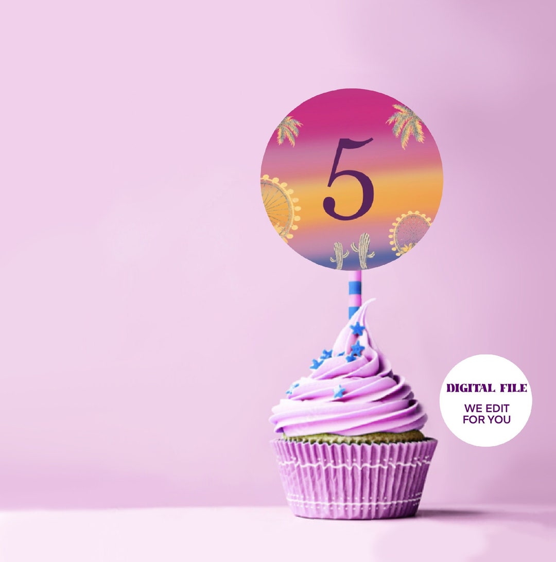 Festival Printable Cupcake Topper | Digital Custom Printable | Baby ...