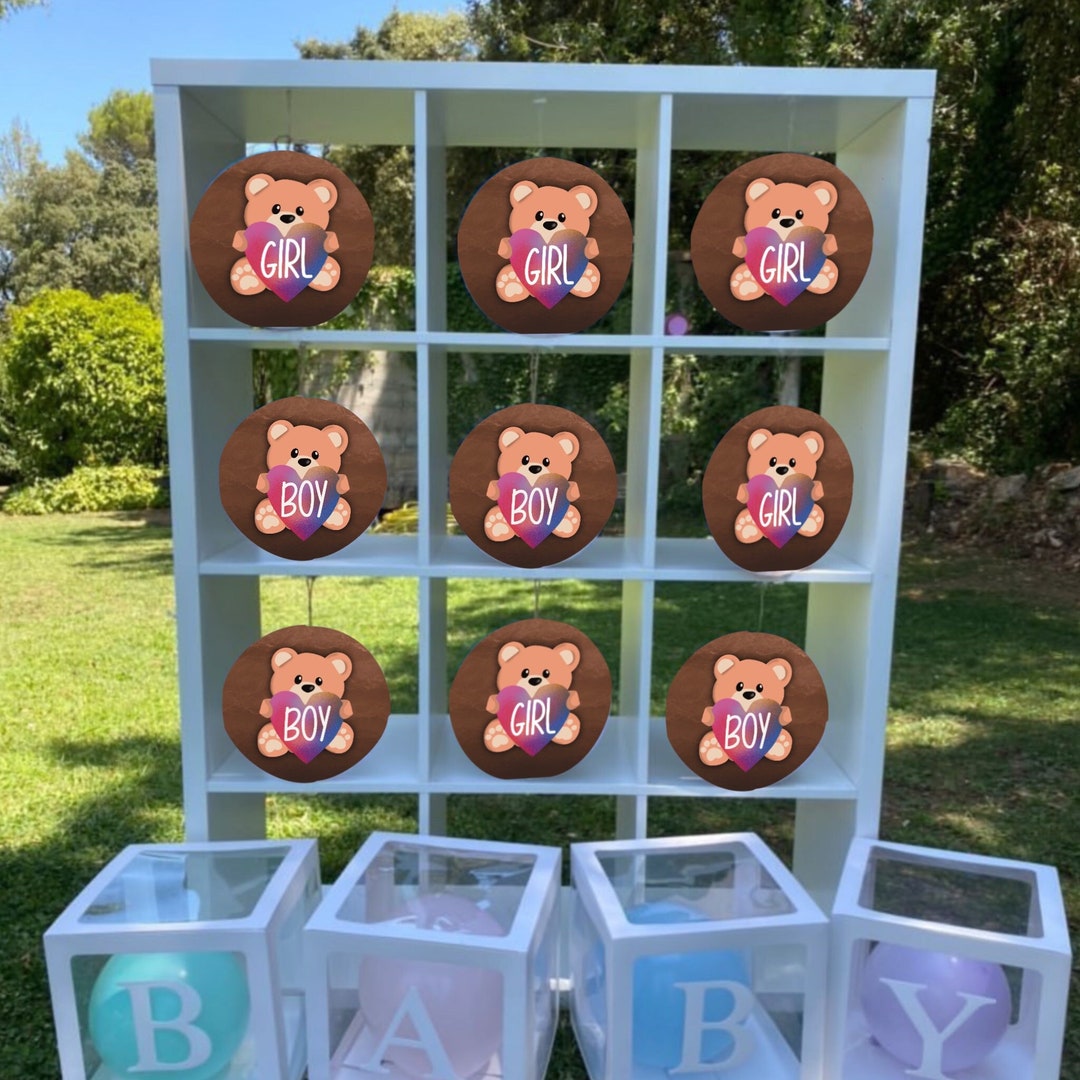 Printable Tic Tac Toe Gender Reveal | Printable | Baby Shower Game ...