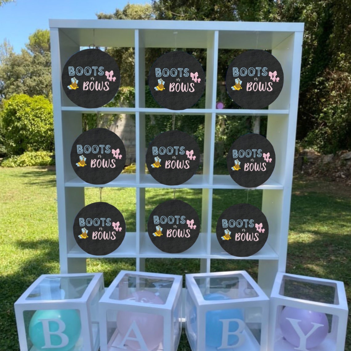 Printable Tic Tac Toe Gender Reveal Boots or Bows| Printable | Baby ...