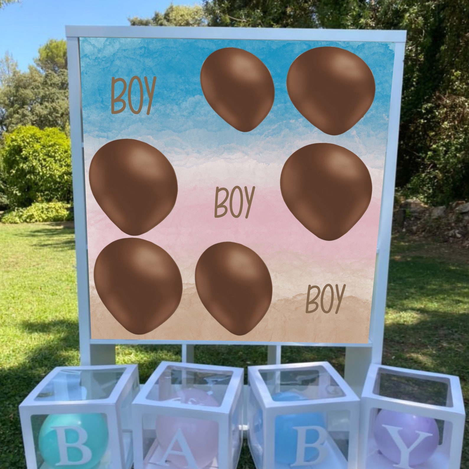 Printable Tic Tac Toe Gender Reveal Sign| Boy or Girl| DIGITAL ...