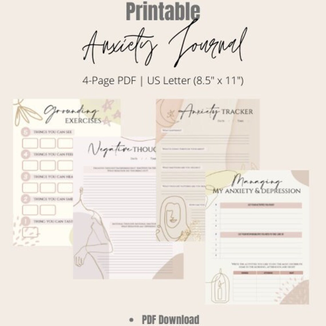 Anxiety Journal Checklist Self Love Self Care Journal Anxiety Checklist ...