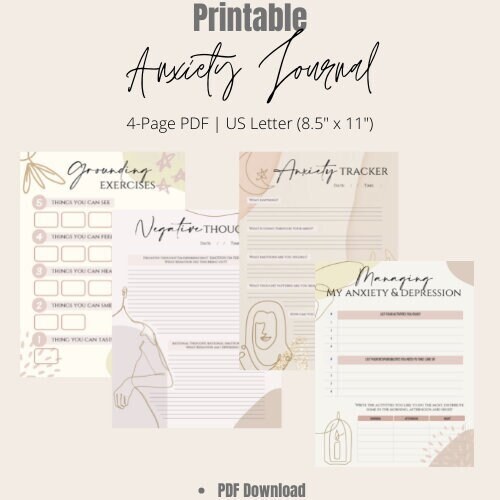 Anxiety Journal Checklist Self Love Self Care Journal Anxiety Checklist ...