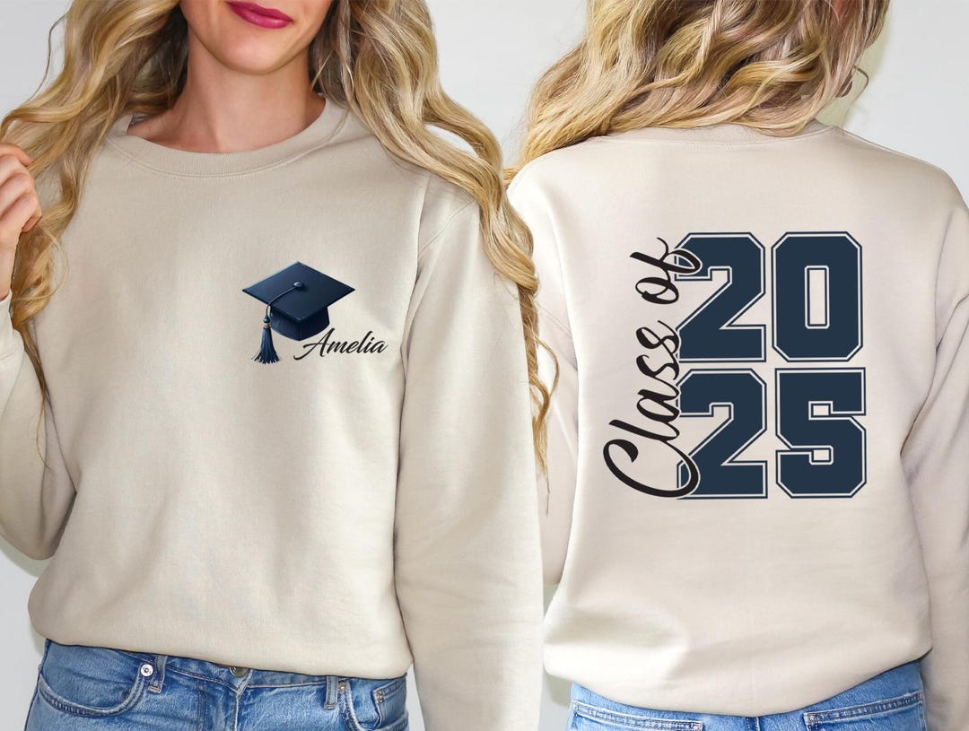 Class of 2025 Sweatshirt, Graduation Sweatshirt, High School Sweater ...