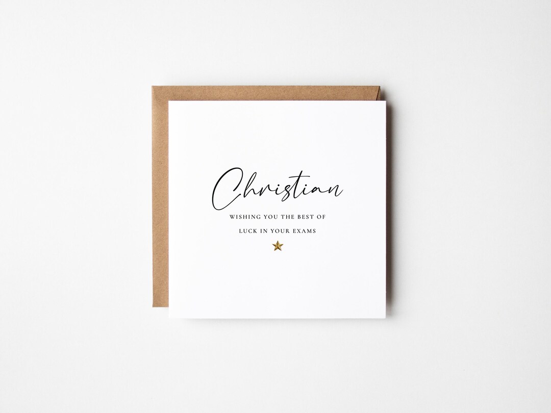 Personalised Good Luck in Your Exams Greetings Card // A Level Card, A ...
