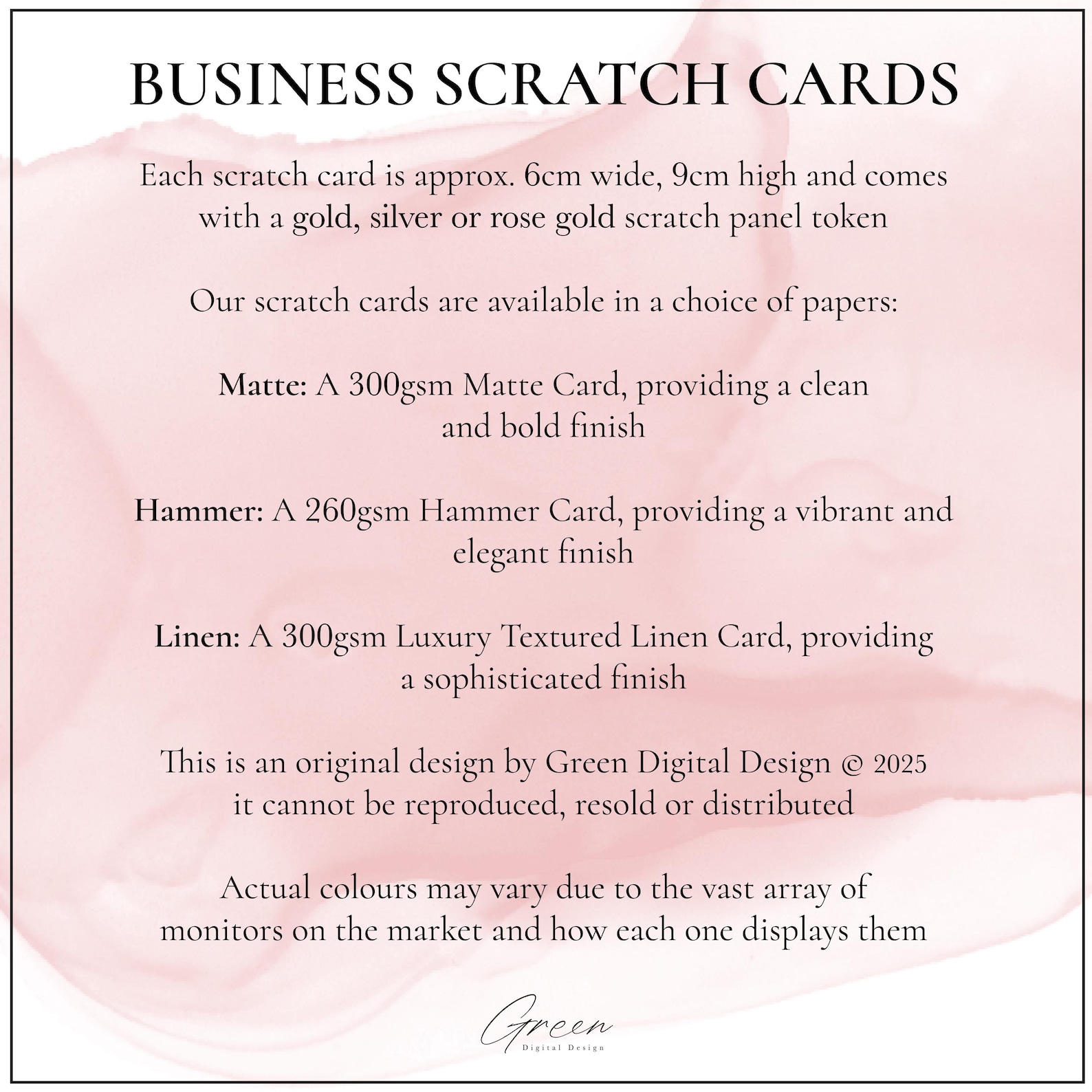 Personalised Business Scratch Card // Scratch to Win, Client Thank You ...