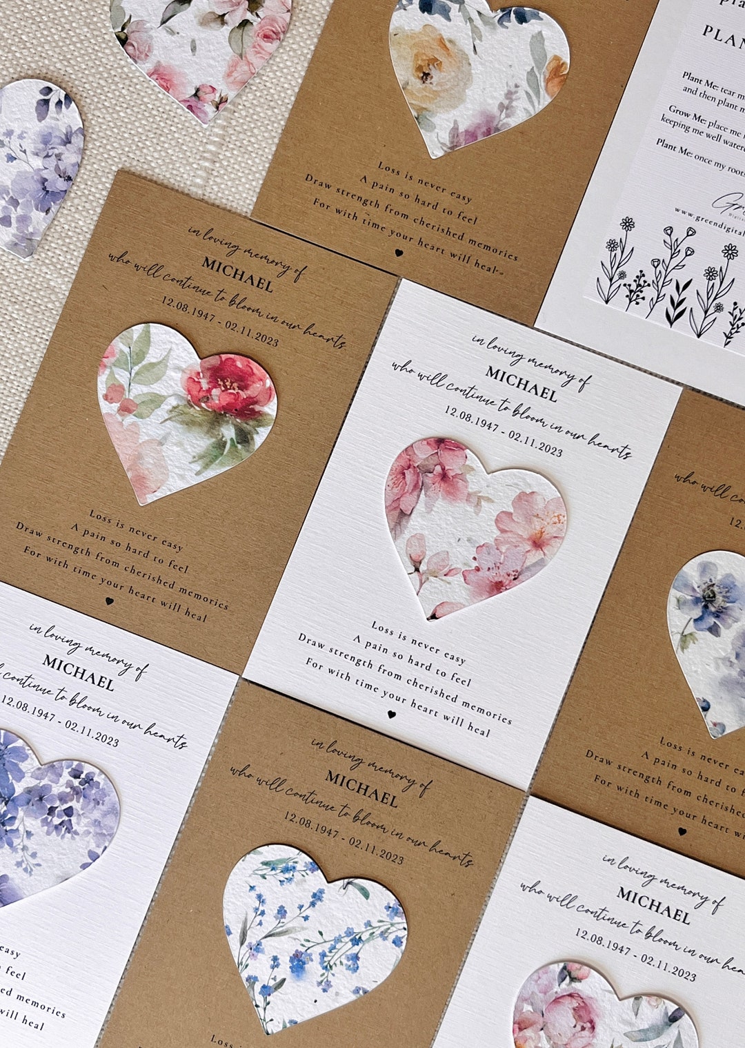 Plantable Funeral Favour // Funeral Service, Celebration of Life ...