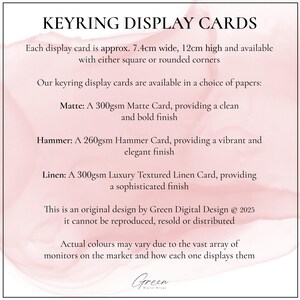 Personalised Keyring Display Card // Logo Keychain Holder, Bespoke ...