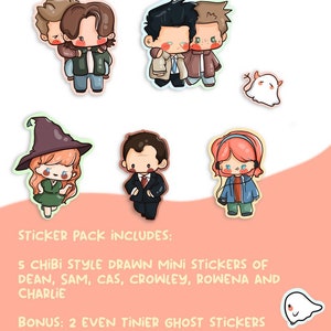 Team Free Will Supernatural Stickers Dean, Sam Winchester, Castiel ...