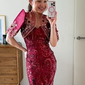 Traditional Filipiniana Maria Clara Alampay With Black Skirt - Etsy Canada