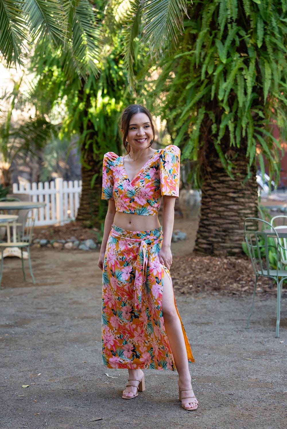Floral Linen Blend Filipiniana Top | Butterfly Sleeves Wrap - Etsy