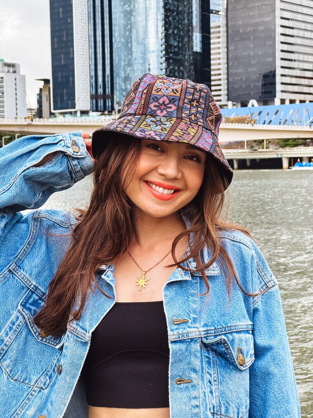 Igorot Bucket Hat purple Igorot Woven Textile Authentic Filipiniana ...