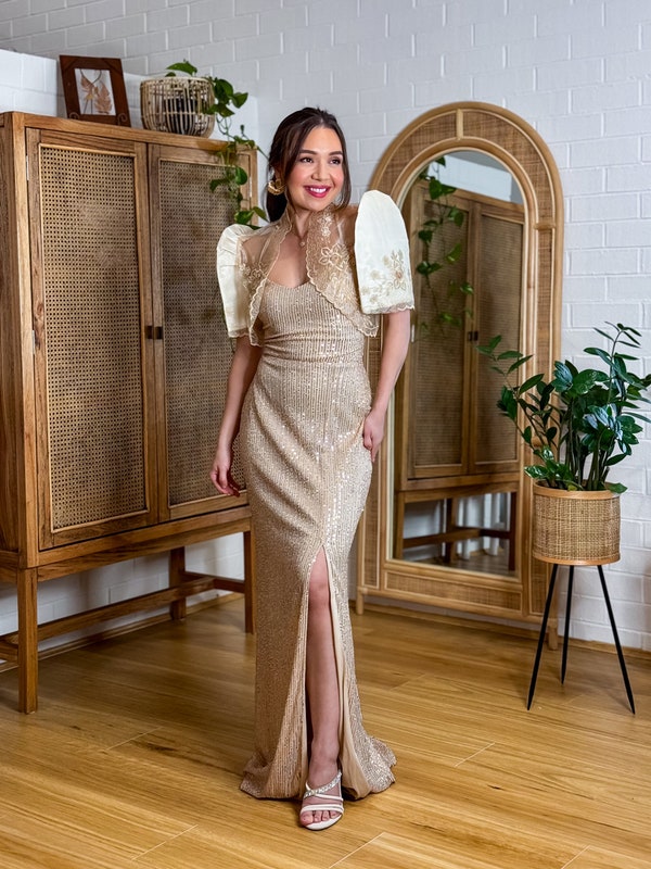 Traditional Filipiniana Maria Clara Alampay With Black Skirt - Etsy Canada