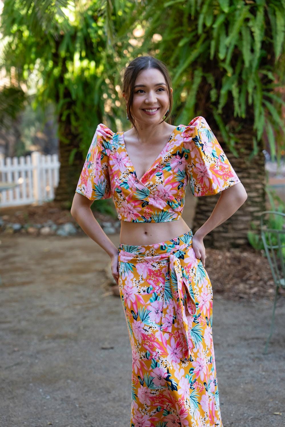 Floral Linen Blend Filipiniana Top | Butterfly Sleeves Wrap - Etsy