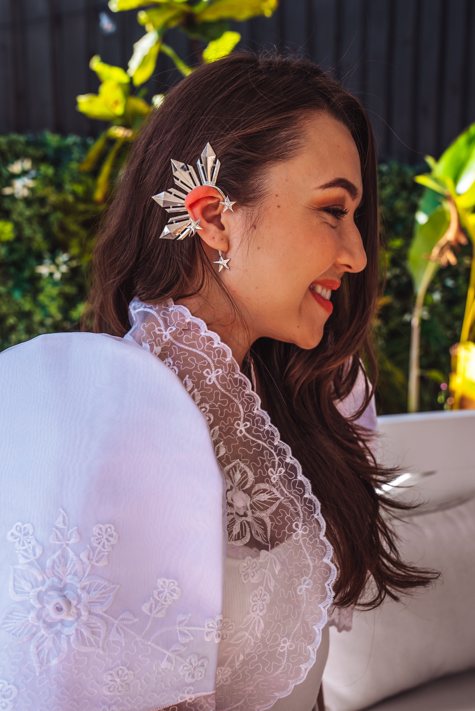 Filipiniana Jewelry | 'catriona' Sun and Stars Ear Cuff Silver Colour ...
