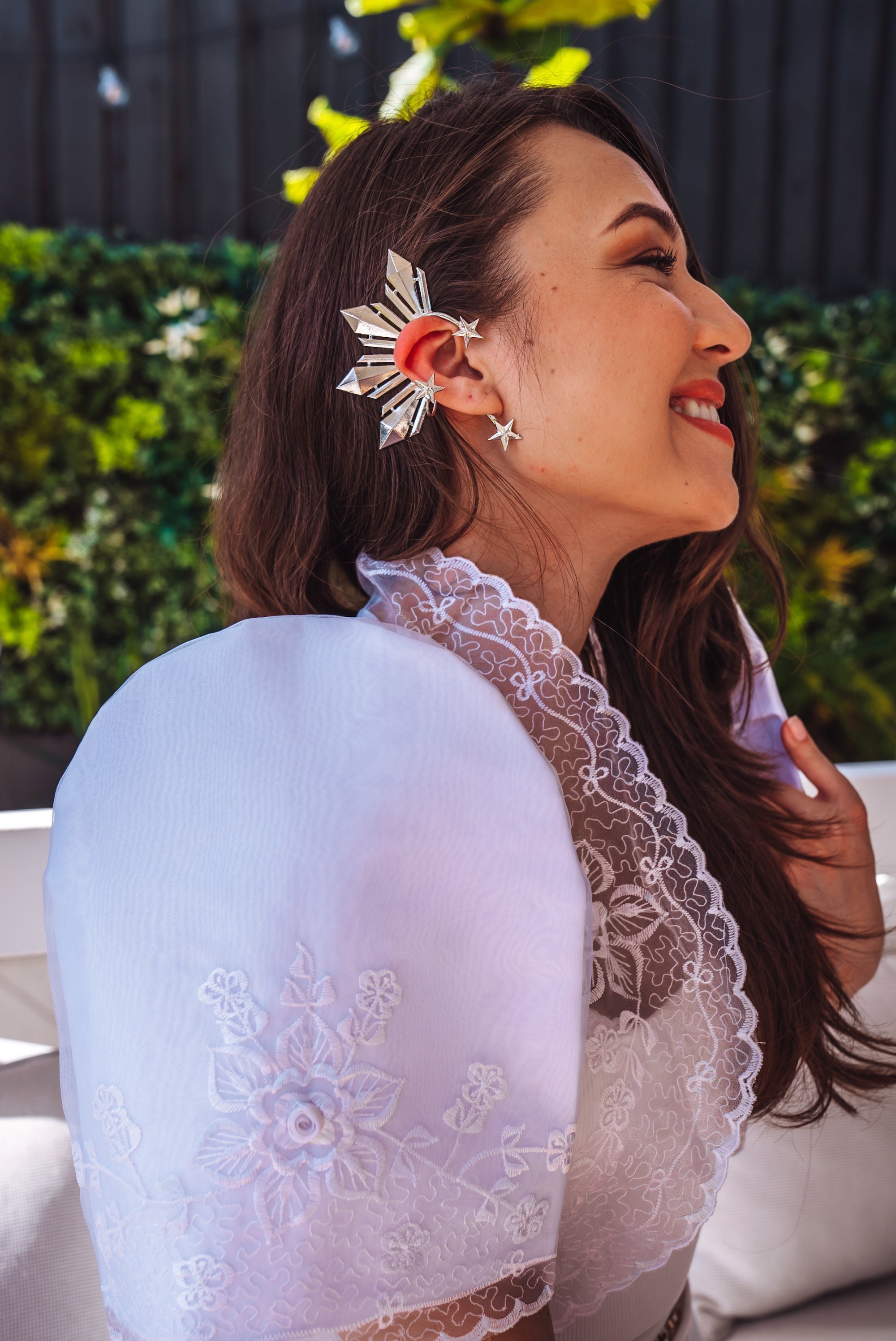 Filipiniana Jewelry | 'catriona' Sun and Stars Ear Cuff Silver Colour ...