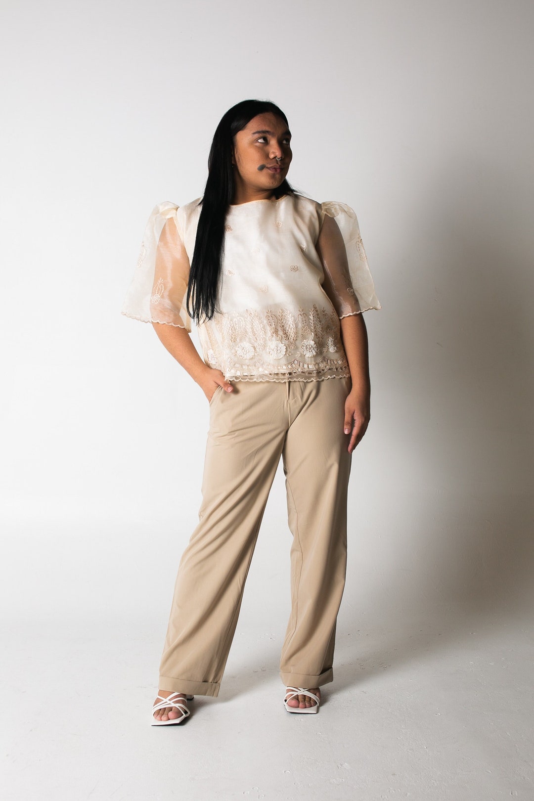 Pilita Bell Sleeve Barong Tagalog Authentic Filipiniana Attire Made in ...