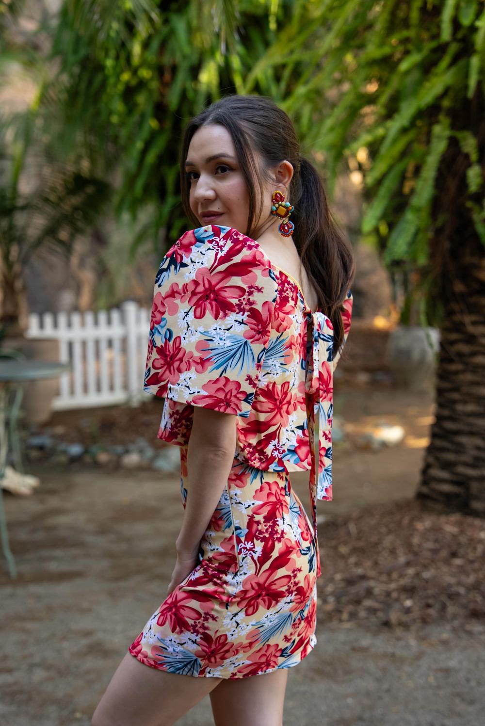Floral Filipiniana Top | Linen Blend, Butterfly Sleeves - Etsy